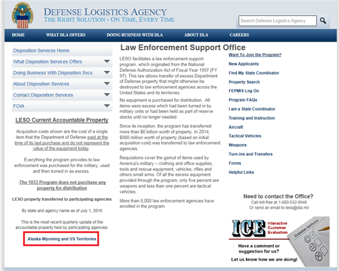 1033 Program | Orange County California - Sheriff's Department